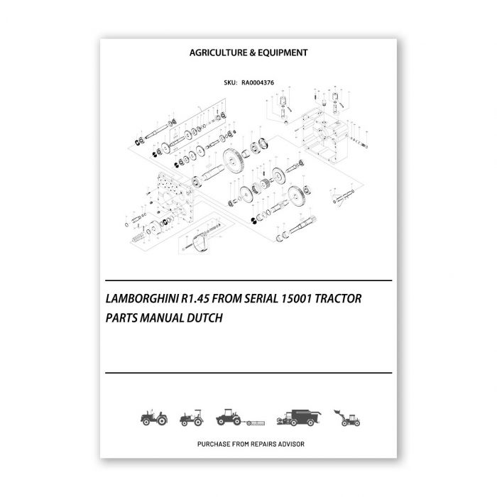 Lamborghini R1.45 from Serial 15001 Tractor Parts Manual Dutch