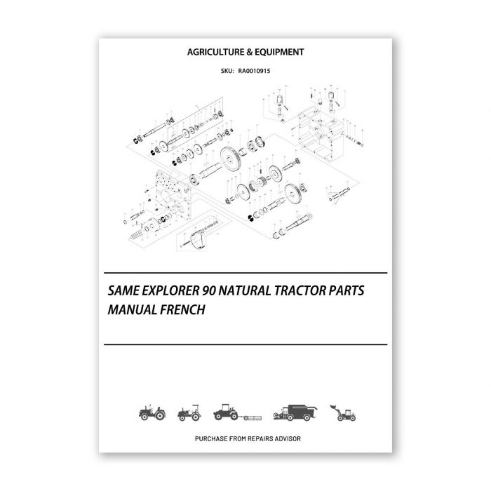 Same EXPLORER 90 Natural Tractor Parts Manual French