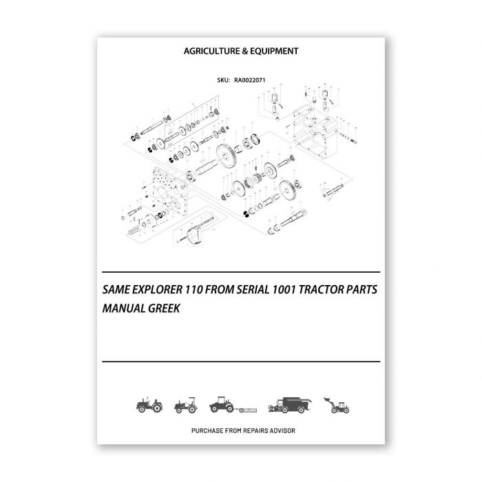 Same EXPLORER 110 from serial 1001 Tractor Parts Manual