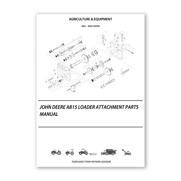 John Deere Ab15 Loader Attachment Parts Manual