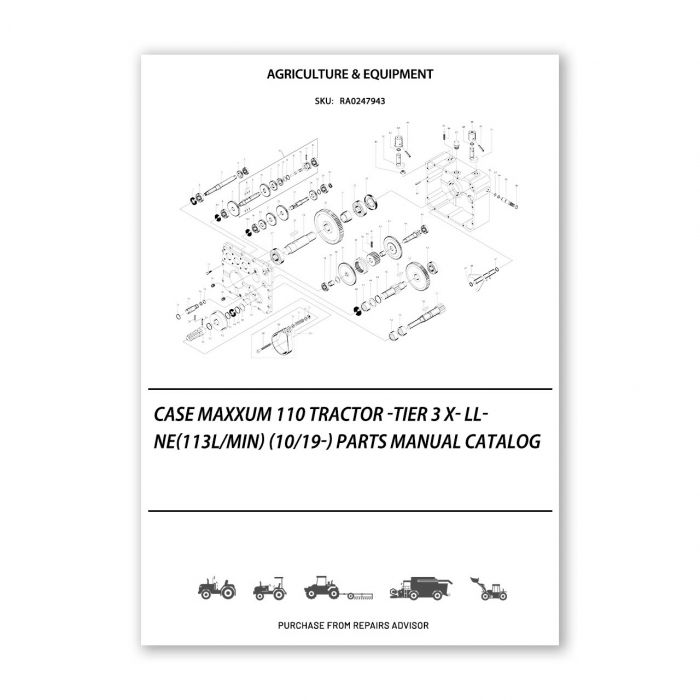 Case Maxxum 110 Tractor -Tier 3 X- Llne(113L/Min) (10/19-) Parts Manual ...