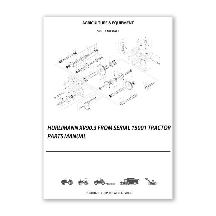 Hurlimann XV90.3 from Serial 15001 Tractor Parts Manual