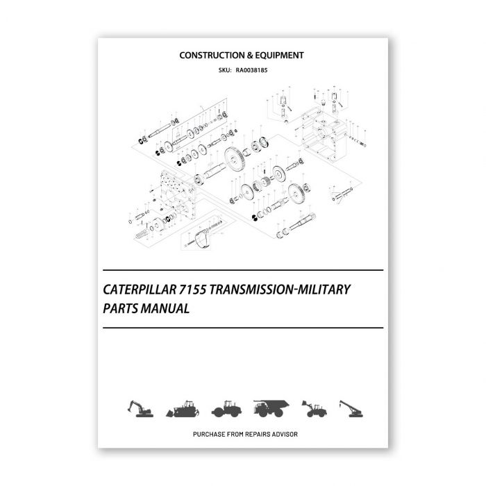 Caterpillar 7155 TRANSMISSION-MILITARY Parts Manual