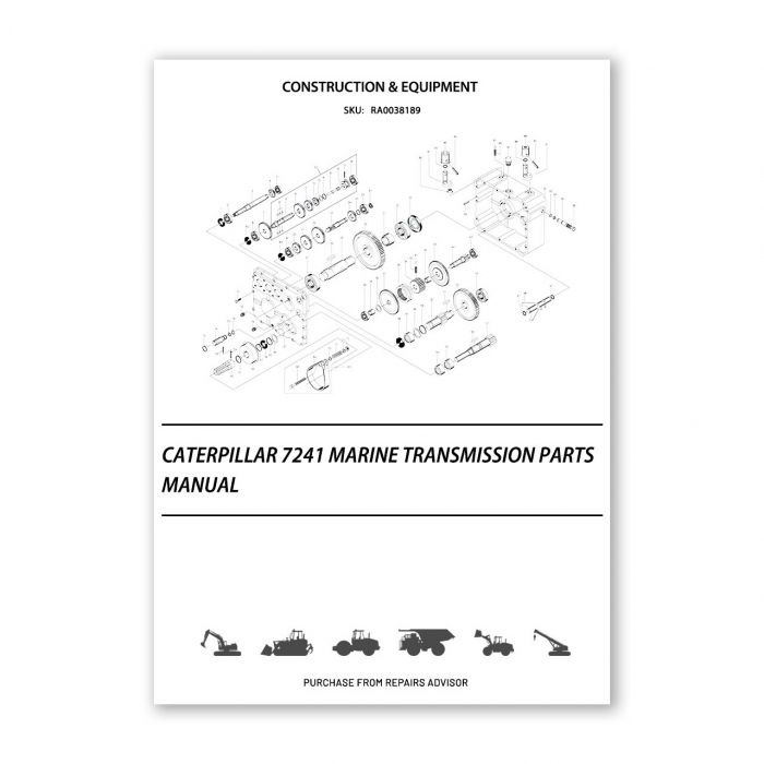 Caterpillar 7241 MARINE TRANSMISSION Parts Manual