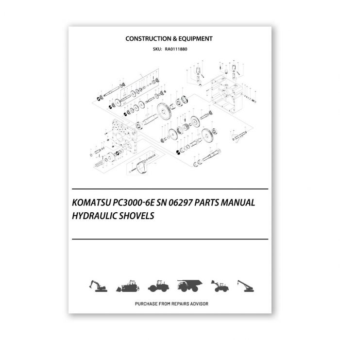 Komatsu PC3000-6E SN 06297 Parts Manual Hydraulic Shovels