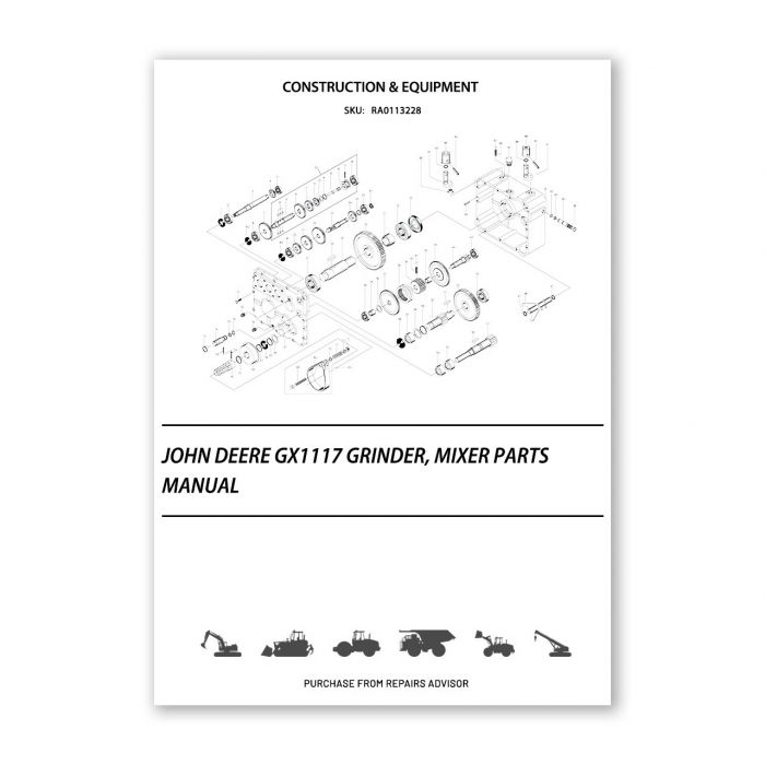 John Deere Gx1117 Grinder, Mixer Parts Manual
