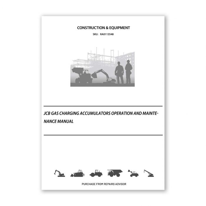 JCB Gas Charging Accumulators Operation and Maintenance Manual