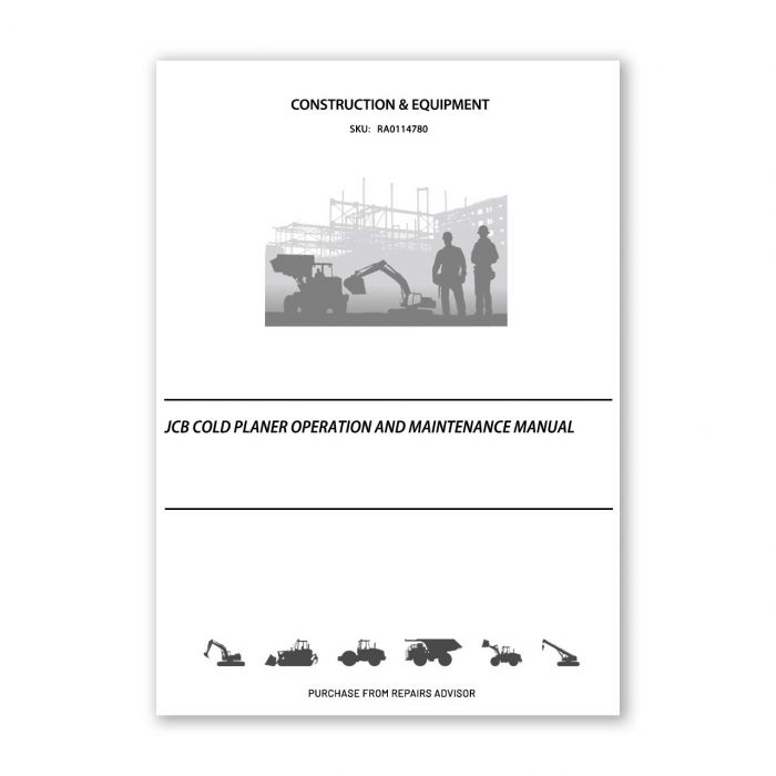 JCB COLD PLANER Operation and Maintenance Manual