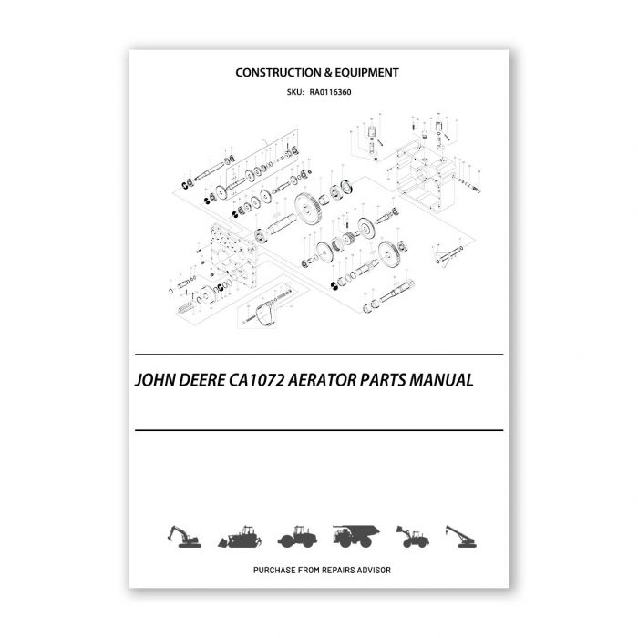 John Deere Ca1072 Aerator Parts Manual