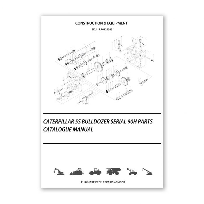 Caterpillar 5S Bulldozer Serial 90H Parts Catalogue Manual