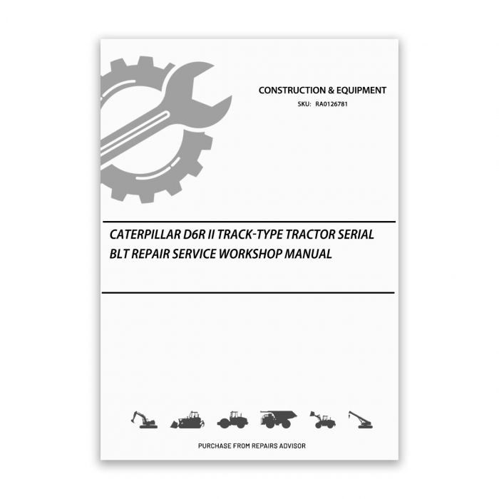Caterpillar D6R II Track-Type Tractor Serial BLT Repair Service ...