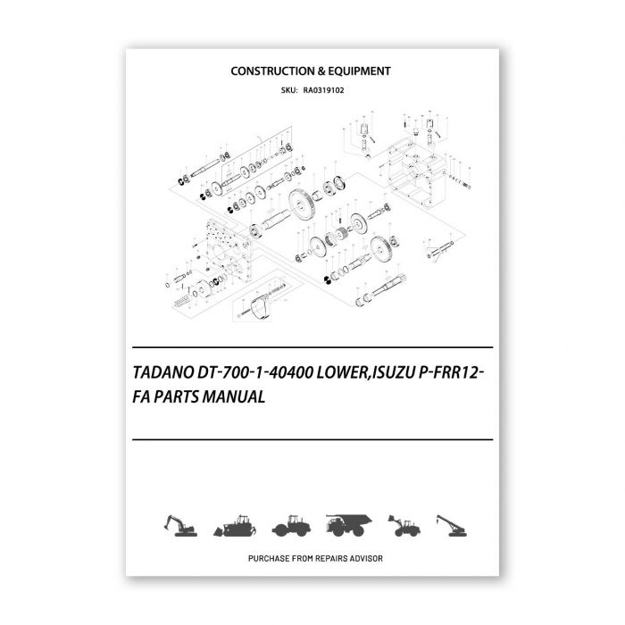Tadano Dt-700-1-40400 Lower, Isuzu P-Frr12Fa Parts Manual