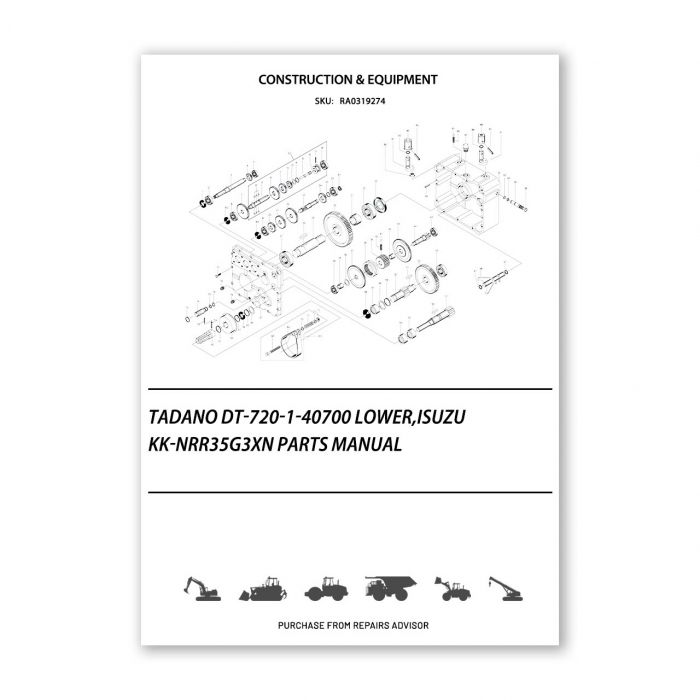 Tadano Dt-720-1-40700 Lower, Isuzu Kk-Nrr35G3Xn Parts Manual
