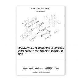 Claas Cat Header Grain Head 18-30 Combines Serial 70700011 -70799999 ...