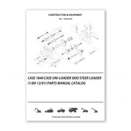 Case 1840 Case Uni-Loader Skid Steer Loader Parts Manual Catalog