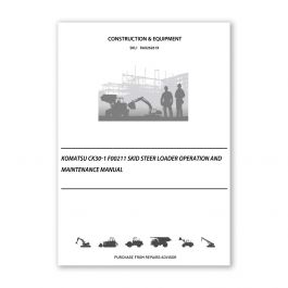 Komatsu CK30-1 F00211 Skid Steer Loader Operation and Maintenance Manual
