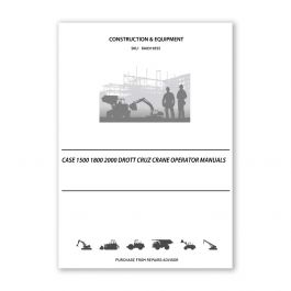 Case 1500 1800 2000 Drott Cruz Crane Operator Manuals