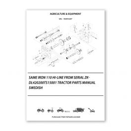 Same IRON 110 HI-LINE Tractor Parts Manual Swedish