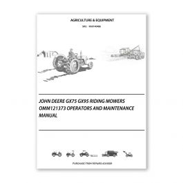 John Deere GX75 GX95 Riding Mowers OMM121373 Operators and Maintenance ...
