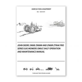 John Deere 2900E Z900M & Z900R ZTrak Pro Series Gas Mower OMUC18427 Manual