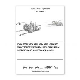 John Deere X700 X720 X724 X728 Ultimate Select Series Tractors 010001 ...