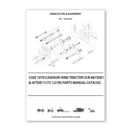 Case 1070 Caseagri-King Tractor Parts Manual Catalog