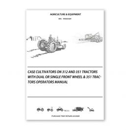 Case Cultivators on 312 & 351 Tractors Operators Manual