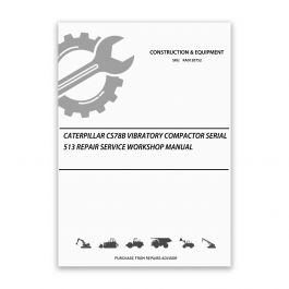 Caterpillar Cs78B Vibratory Compactor Serial 513 Repair Service ...