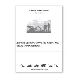 John Deere 630 Utility Hi Crop Tractor OMR20717 Operation and ...