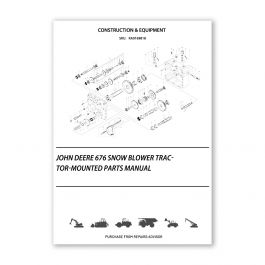 John Deere 676 Snow Blower Tractor-Mounted Parts Manual