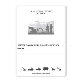 Caterpillar 205 EXCAVATOR Operation Maintenance Manual