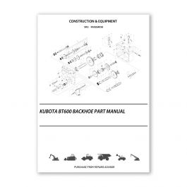 Kubota BT600 Backhoe Part Manual