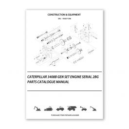 Caterpillar 3408B Gen Set Engine Serial 2BG Parts Catalogue Manual