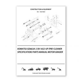 Komatsu GD663A-2 SN 1652-UP (Pre-cleaner Specification) Parts Manual ...