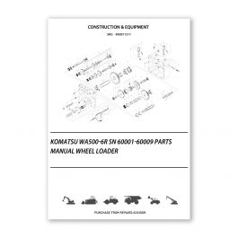 Komatsu WA500-6R SN 60001-60009 Parts Manual Wheel Loader