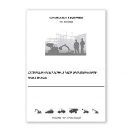 Caterpillar AP555F ASPHALT PAVER Operation Maintenance Manual
