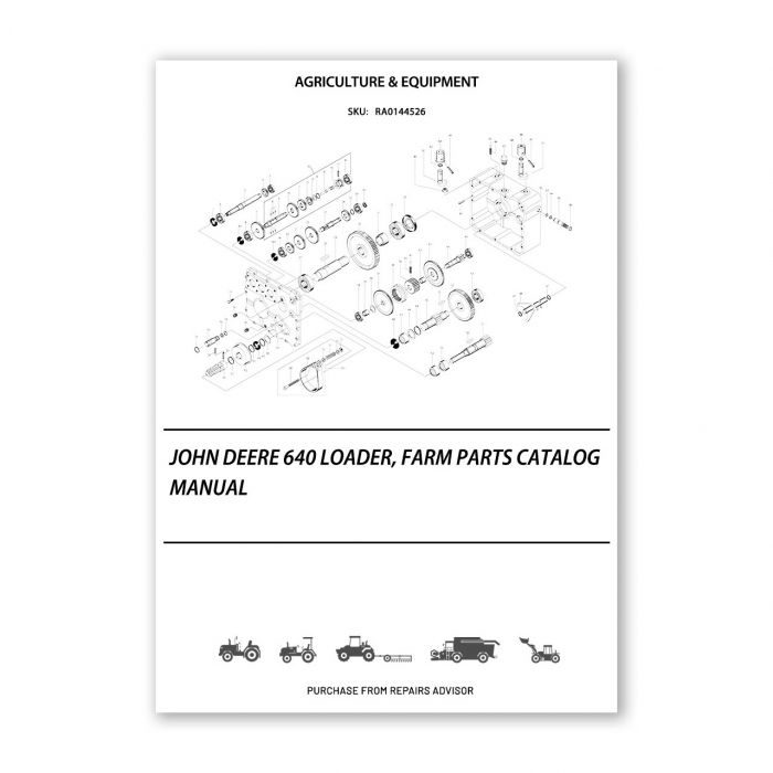 John Deere 640 Loader Farm Parts Catalog Manual