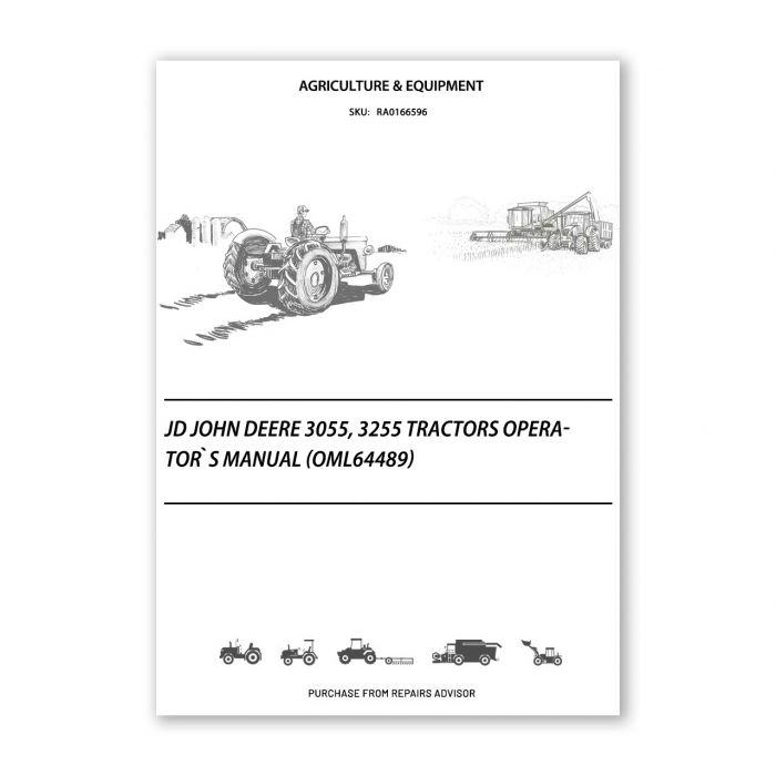 JD John Deere 3055, 3255 Tractor Operator's Manual (oml64489)