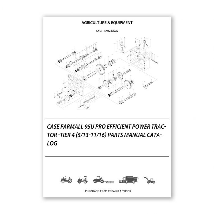 Case Farmall 95U Pro Parts Manual Catalog