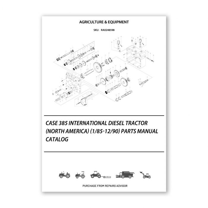 Case 385 International Diesel Tractor Parts Manual