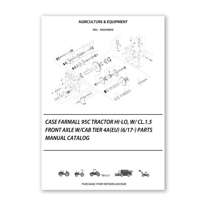 Case Farmall 95C Tractor Hi-Lo Parts Manual Catalog