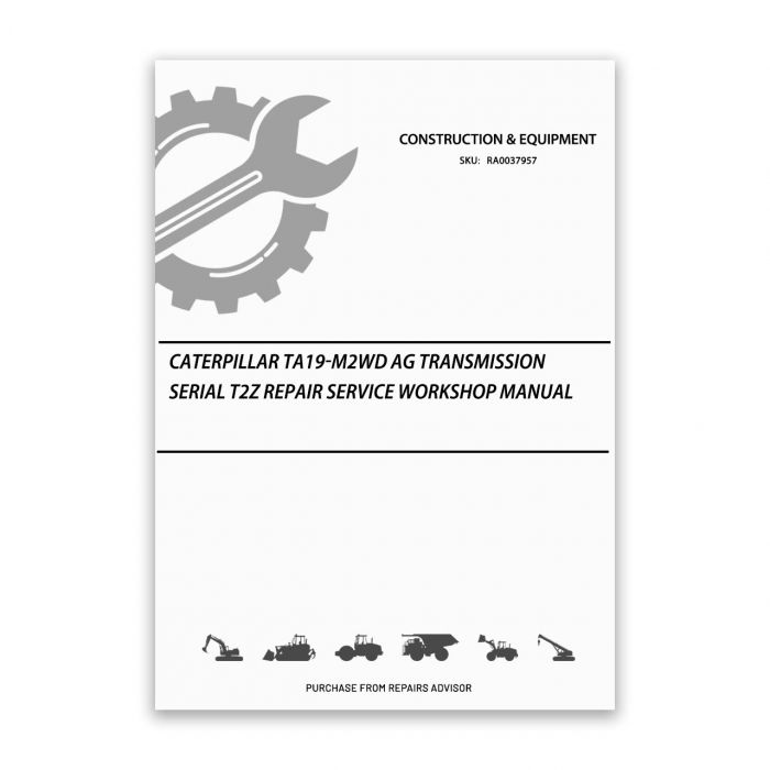 Caterpillar Ta19-M2Wd Ag Transmission Serial T2Z Repair Service ...