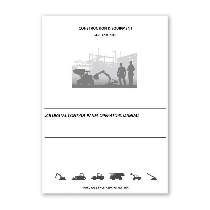 JCB Digital Control Panel Operators Manual