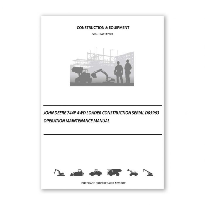 John Deere 744P 4WD Loader Construction Serial D05963 Operation ...