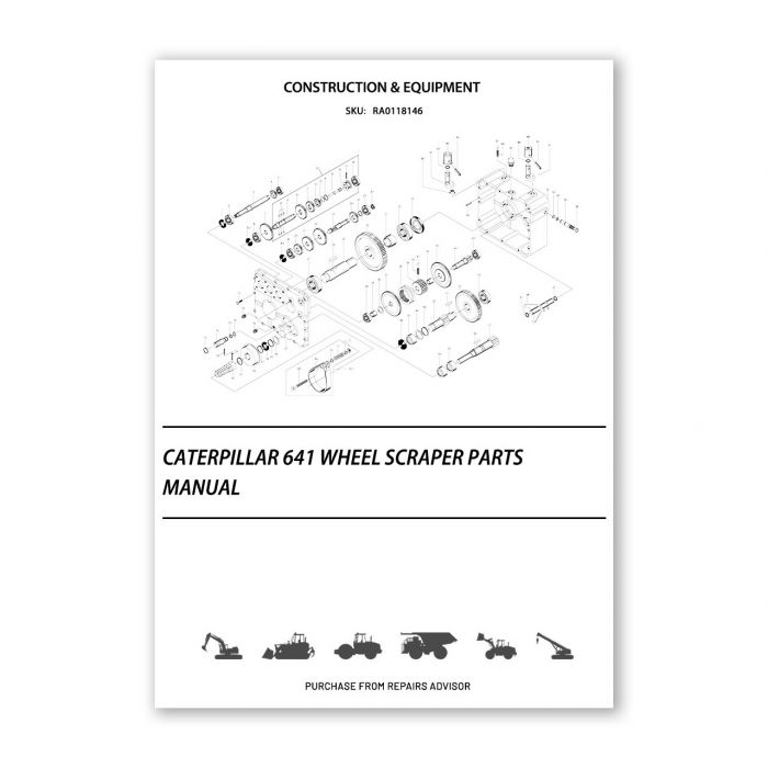 Caterpillar 641 WHEEL SCRAPER Parts Manual