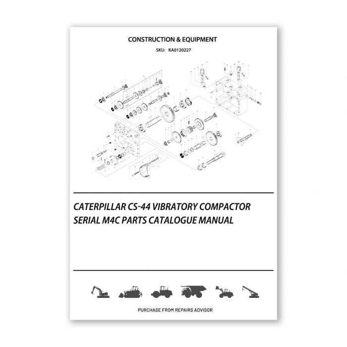 Caterpillar Cs-44 Vibratory Compactor Serial M4C Parts Catalogue Manual