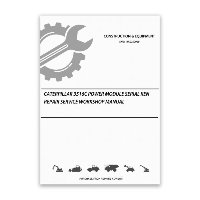Caterpillar 3516C Power Module Serial KEN Repair Service Workshop Manual