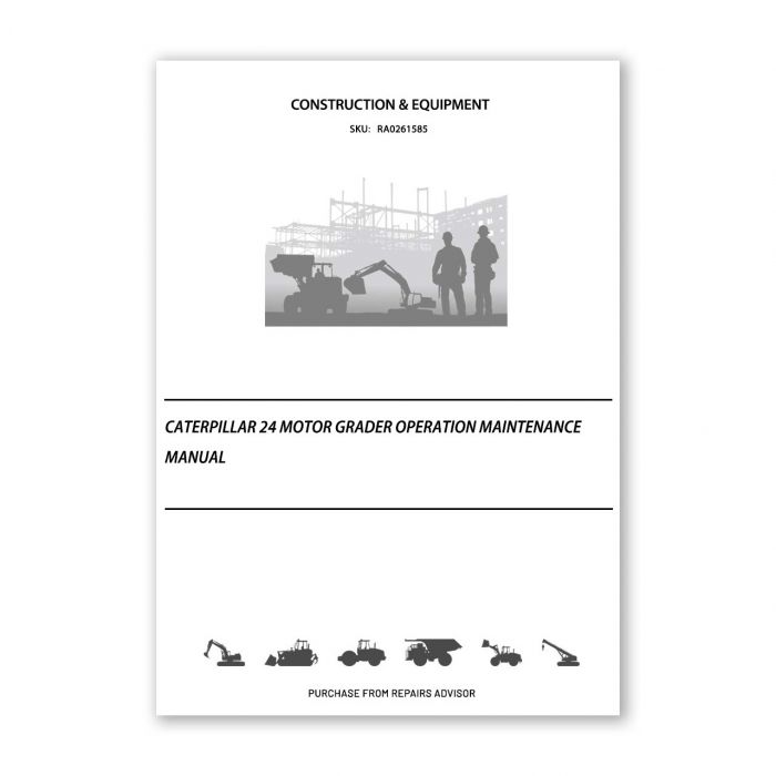 Caterpillar 24 MOTOR GRADER Operation Maintenance Manual