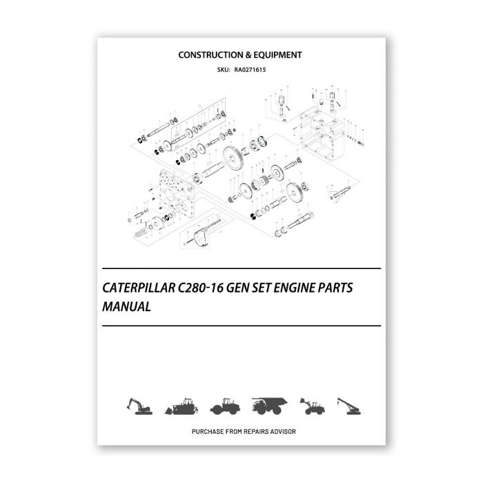 Caterpillar C280-16 GEN SET ENGINE Parts Manual