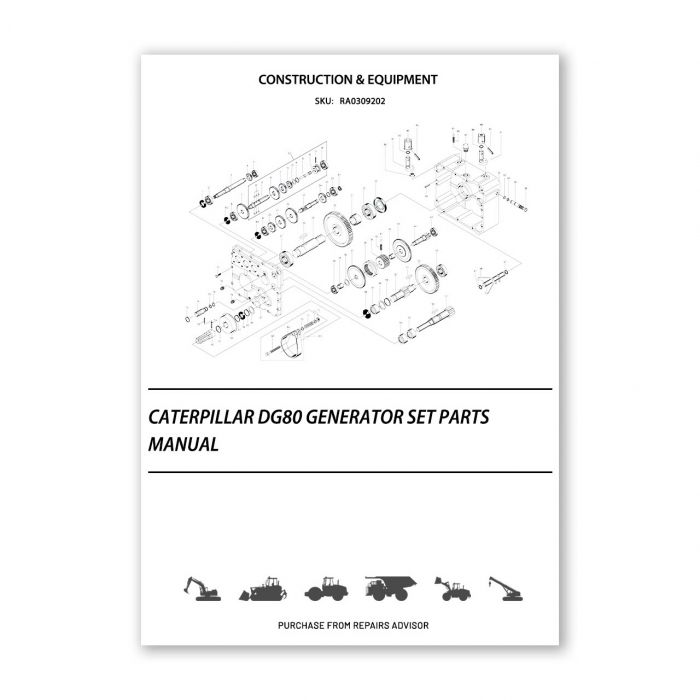 Caterpillar DG80 GENERATOR SET Parts Manual